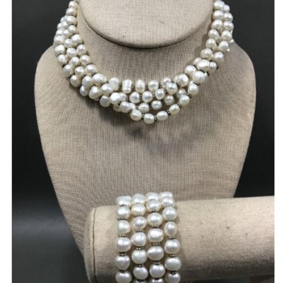 Jewelry | Fresh Water Sterling Silver Pearls Set | Poshmark